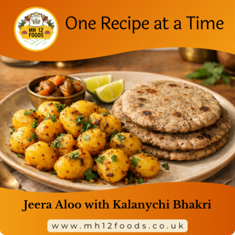Jeera Aloo with Kalanychi Bhakri | MH12 Foods